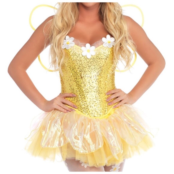 Leg Avenue | Dresses | New S Yellow Light Up Daisy Halloween Costume ...